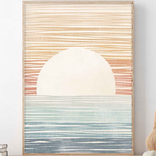 Sunburst Print Boho Sun Printable Wall Art Abstract Sun Rays - Etsy