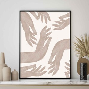 Abstract Hand Illustration Printable Wall Art Modern Wall - Etsy