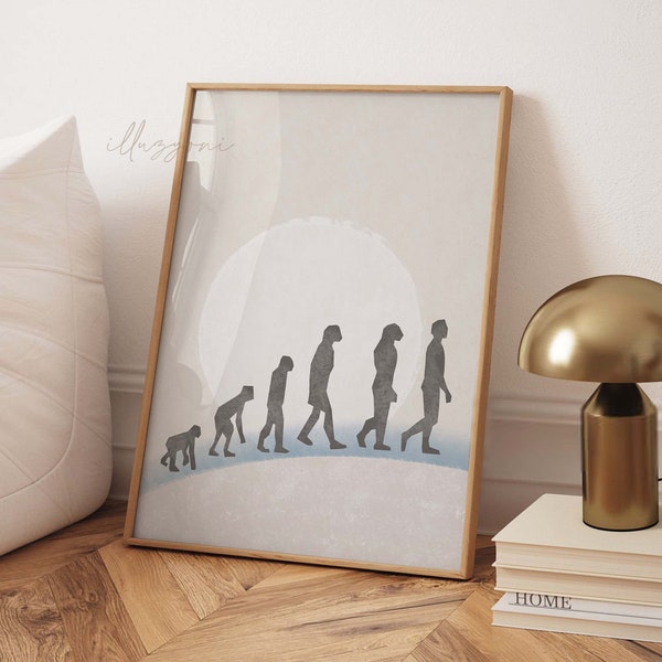 Human Evolution Poster - Etsy