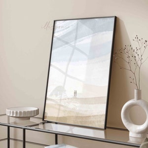 Abstract Two People Print Boho Wall Art Landscape Print - Etsy