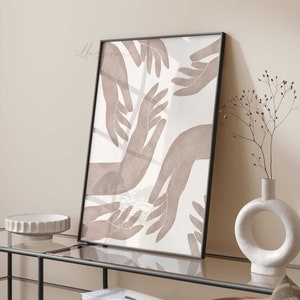 Abstract Hand Illustration, Printable Wall Art, Modernist Nursery Room ...