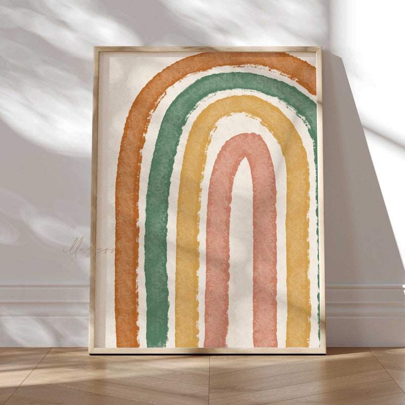Abstract Rainbow Art - Etsy