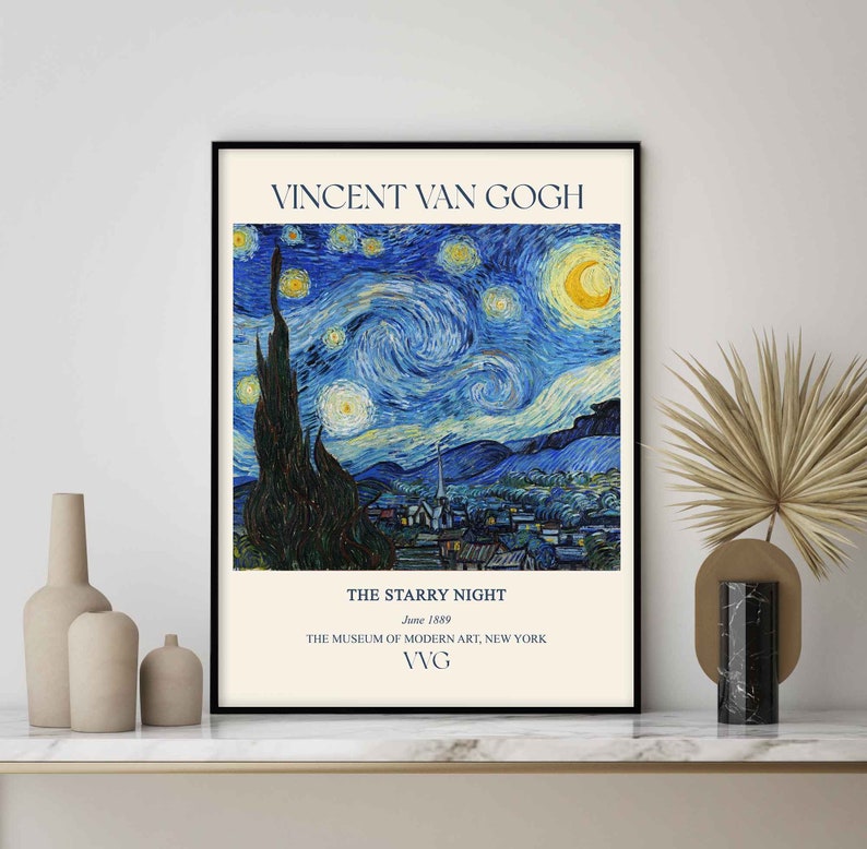 Van Gogh Exhibition Poster Set of 5 Printable Wall Art | Etsy
