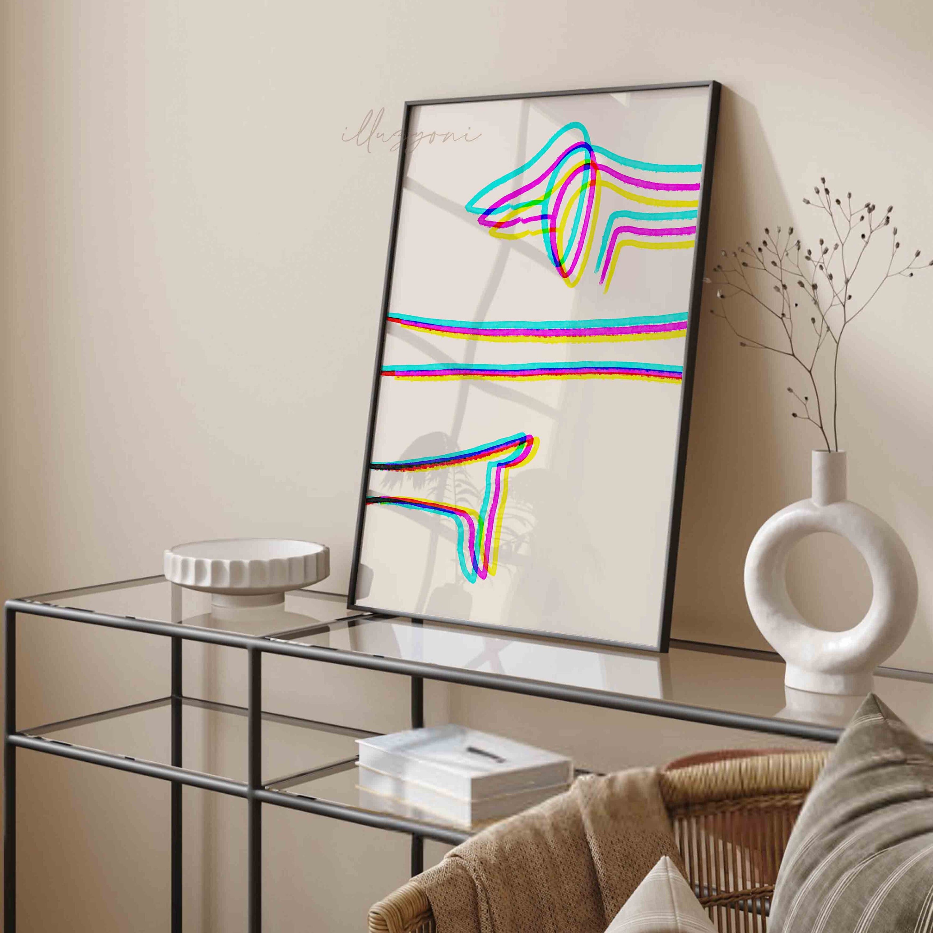 Picasso One Line Drawing, Dog Poster, Printable Wall Art, Psychedelic ...