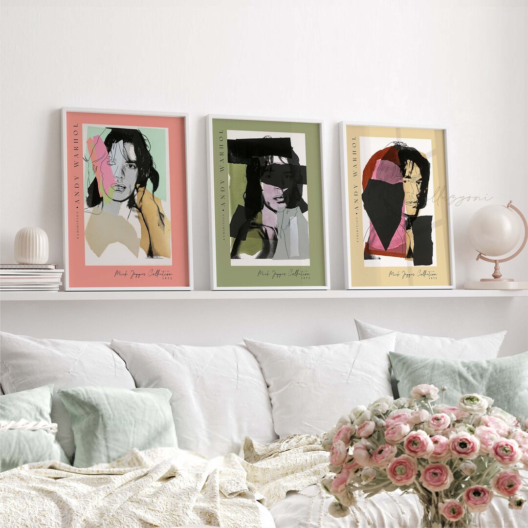 Abstract Museum Exhibition Set of 3 Prints, Printable Wall Art, Pop Art ...