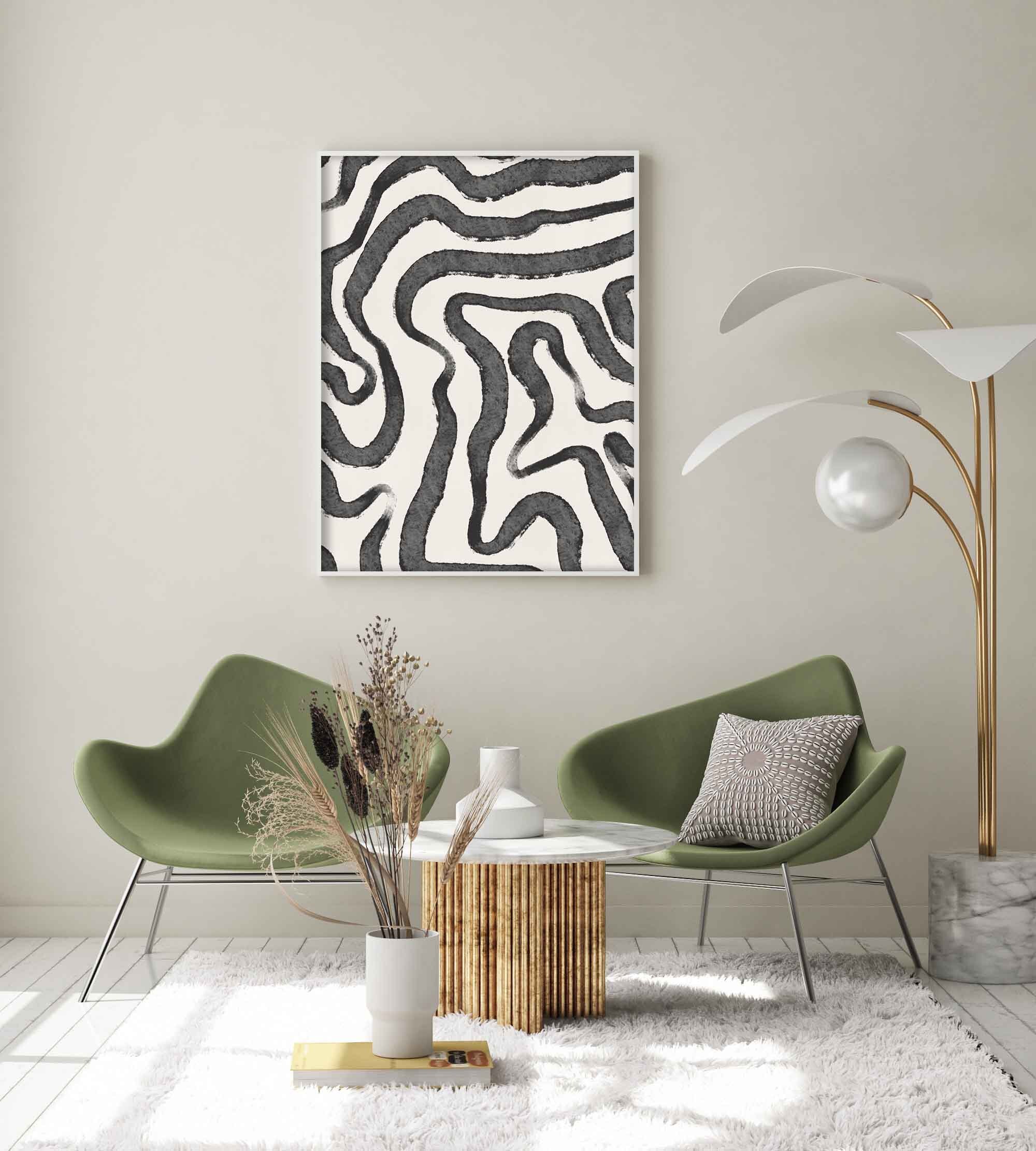 Abstract Line Painting Printable Wall Art One Line Drawing | Etsy