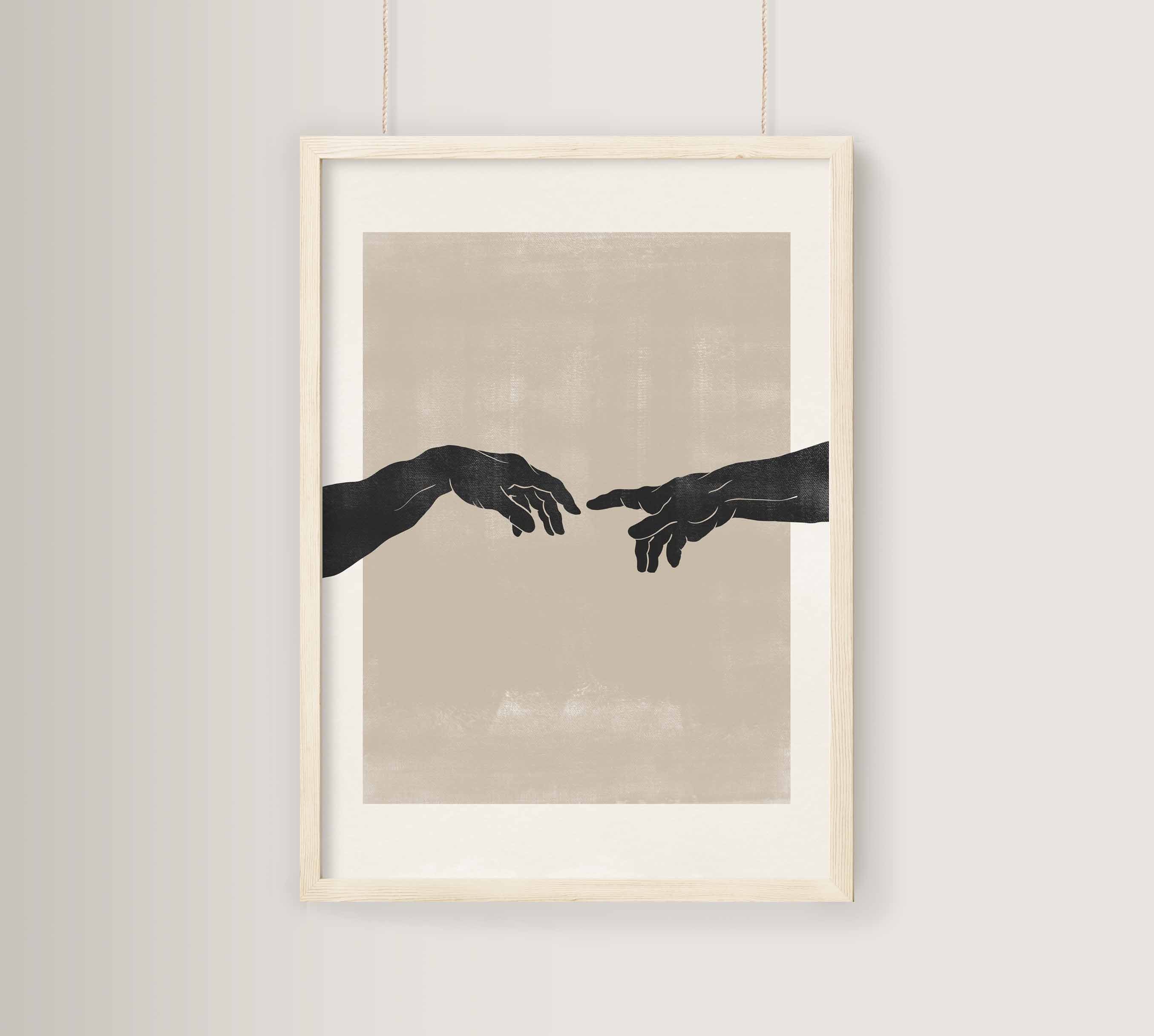 The Creation of Adam Hands Printable Wall Art Michelangelo - Etsy