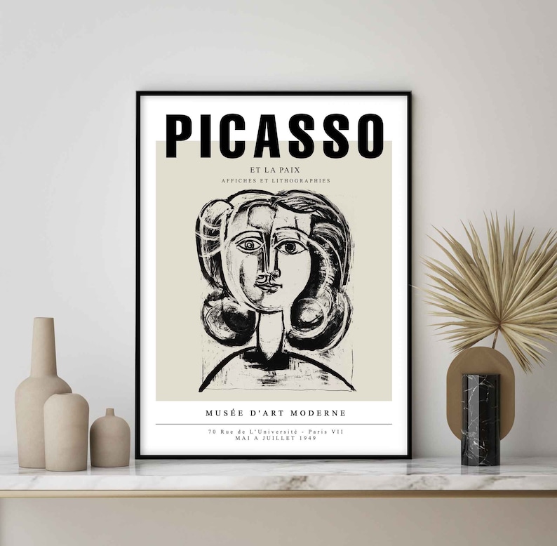 Picasso One Line Drawing Printable Wall Art Exhibition - Etsy