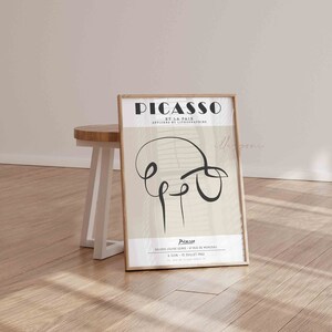 Abstract Picasso Museum Exhibition Poster, Sheep Drawing, Printable ...