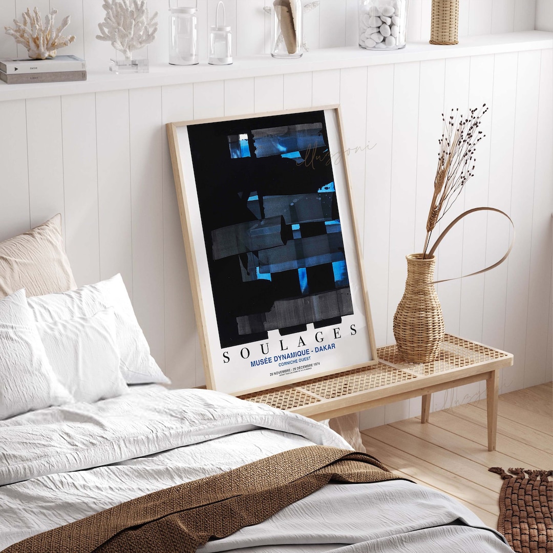 Abstract Blue Museum Exhibition Poster, Printable Wall Art, Modern ...