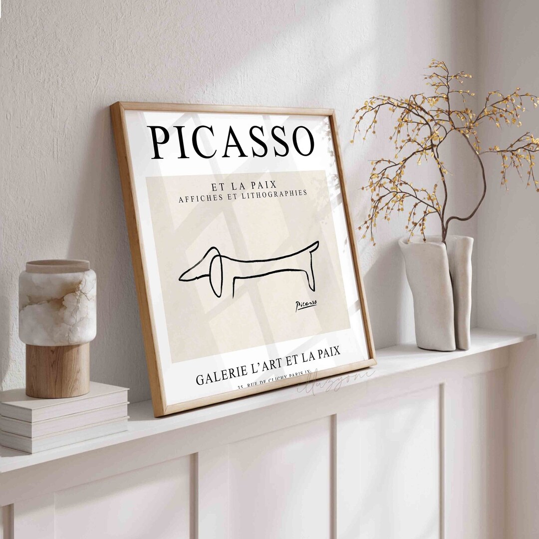 Picasso One Line Drawing, One Line Sketch, Printable Wall Art, Picasso ...