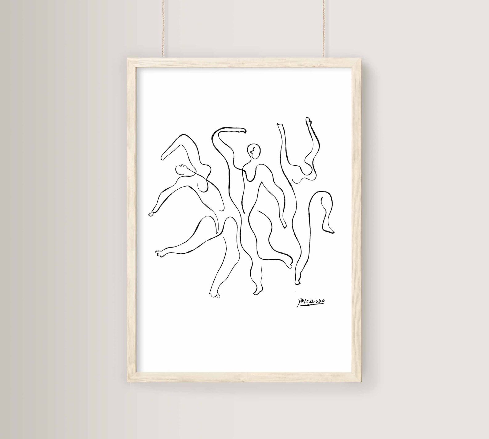 Picasso Poster Picasso Dance Figures One Line Art Modern - Etsy