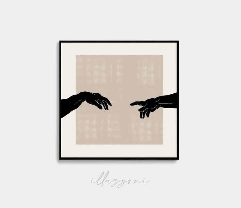 The Creation of Adam Hands Printable Wall Art Michelangelo - Etsy