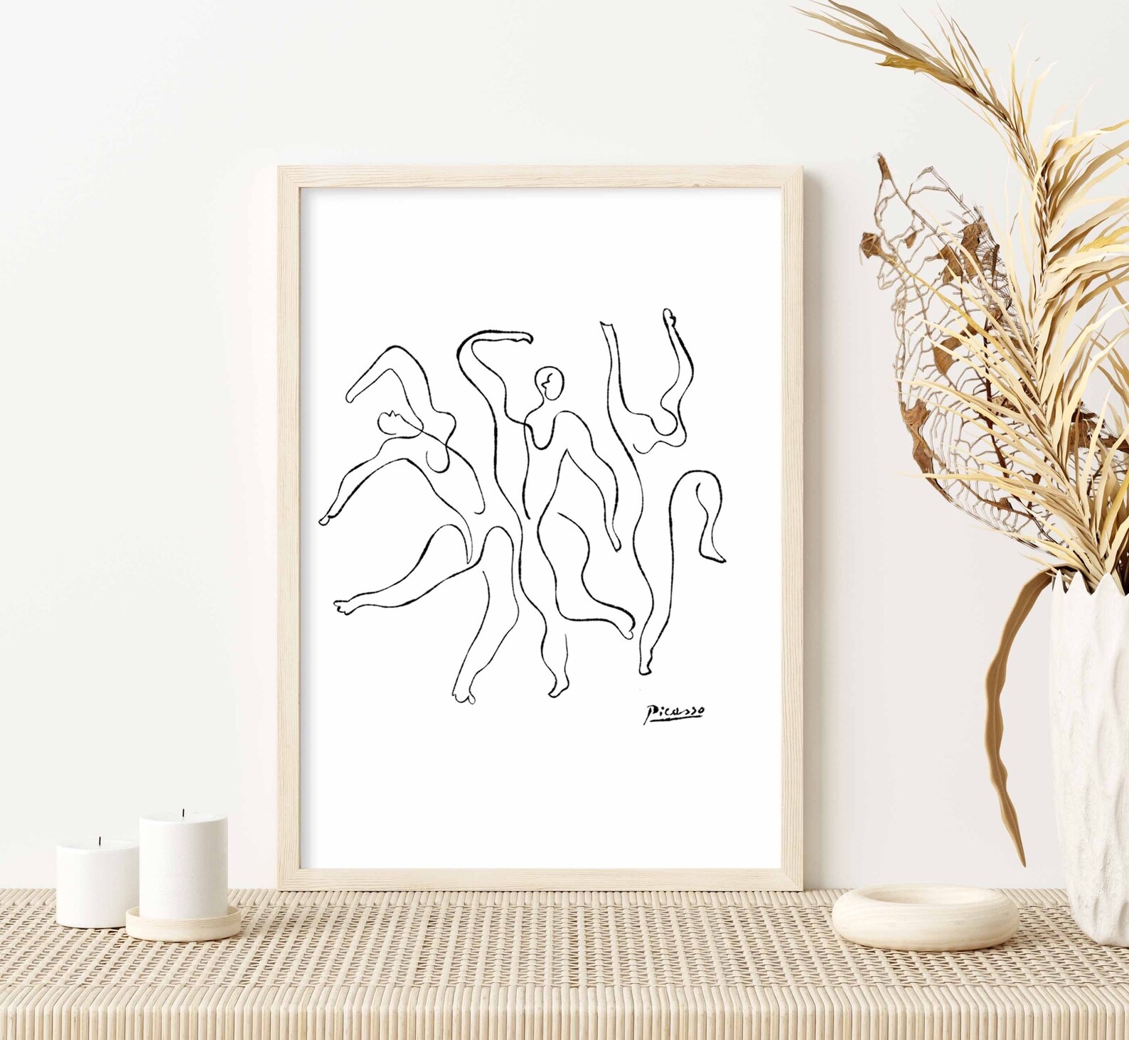Picasso Poster Picasso Dance Figures One Line Art Modern | Etsy