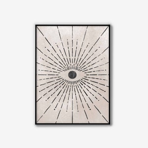 All Seeing Eye Poster Printable Wall Art Abstract Sun Print - Etsy