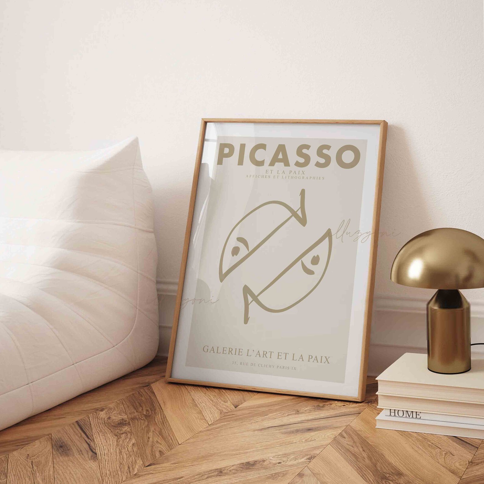 Picasso Fish Drawing, Printable Wall Art, Picasso Poster, Living Room ...