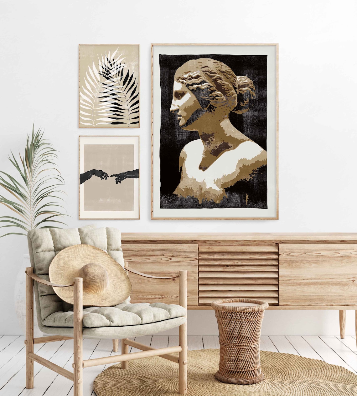 Greek Style Poster Set of 3 Aphrodite Wall Art the Creation | Etsy