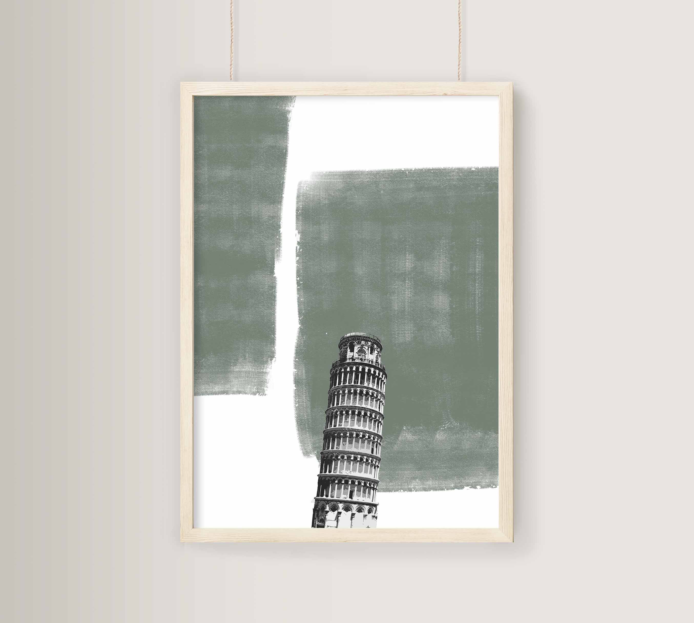Pisa Tower Wall Art Printable Wall Art Leaning Tower of - Etsy