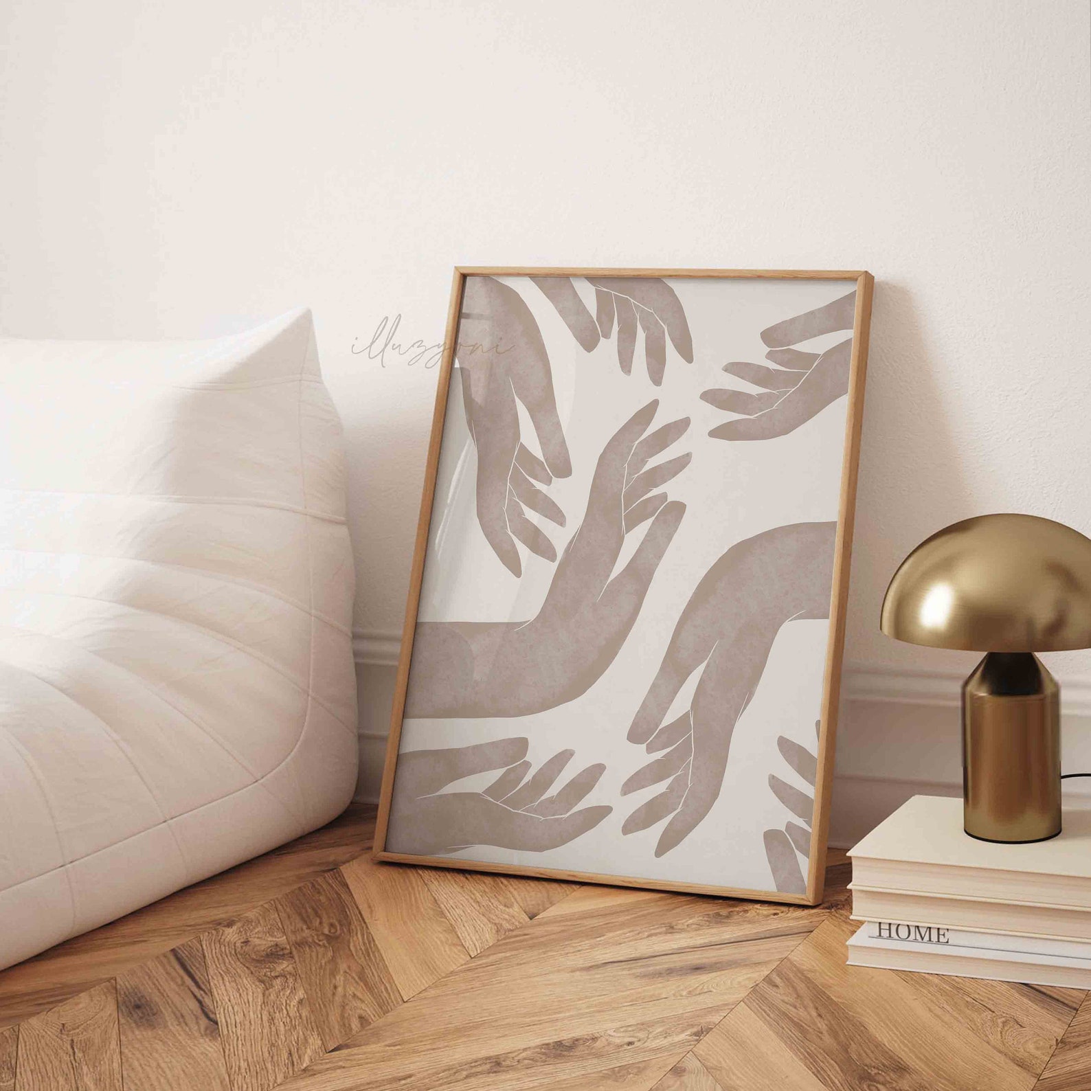 Abstract Hand Illustration, Printable Wall Art, Modernist Nursery Room ...