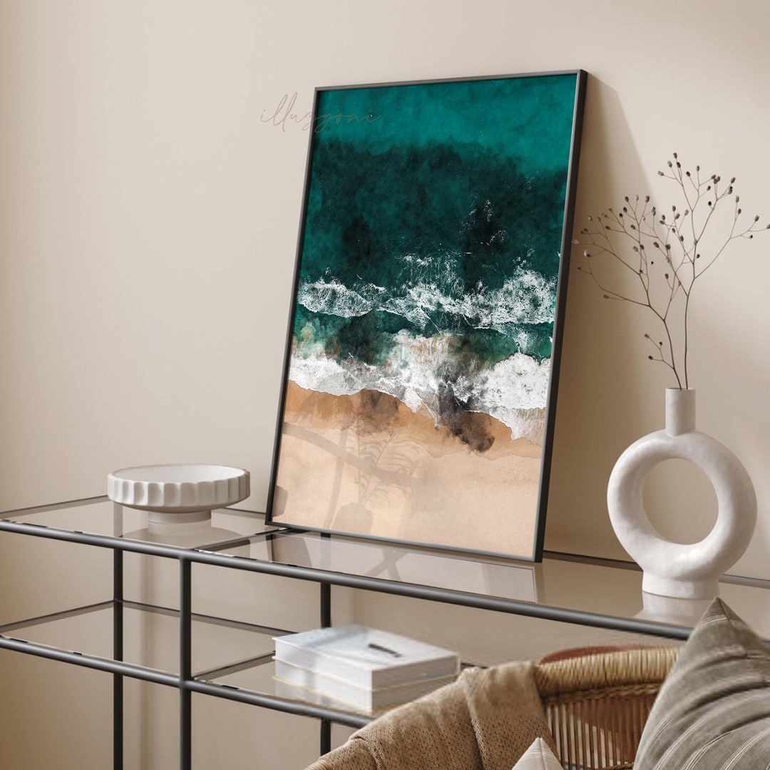Ocean Poster, Beach Print, Boho Home Decor, Watercolor Print, Modern ...