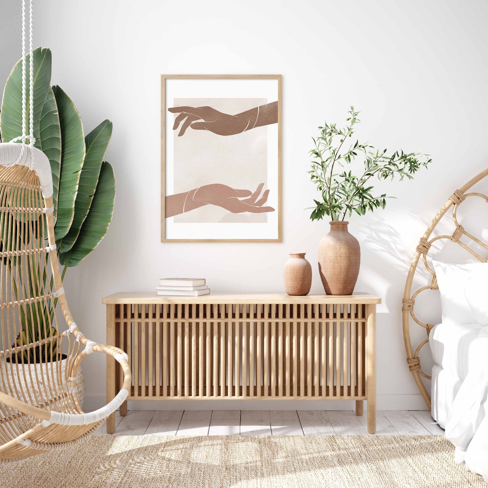 Abstract Hand Illustration Printable Wall Art Modern Wall - Etsy