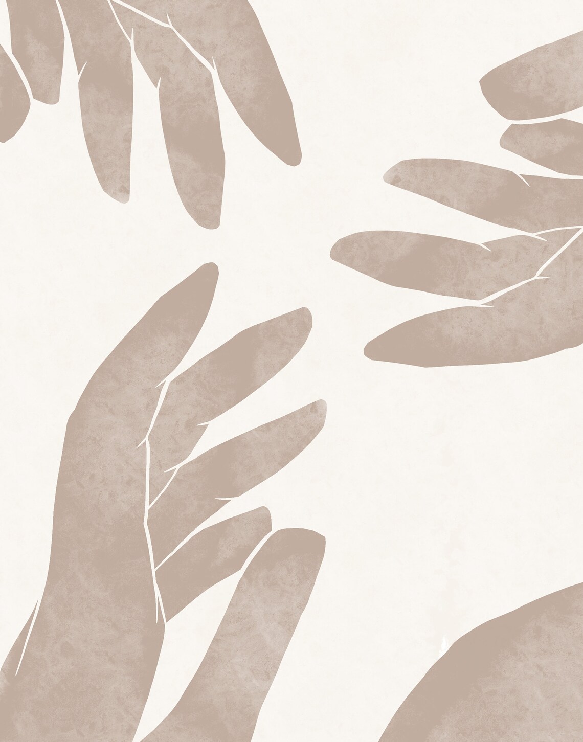 Abstract Hand Illustration Printable Wall Art Modern Wall | Etsy