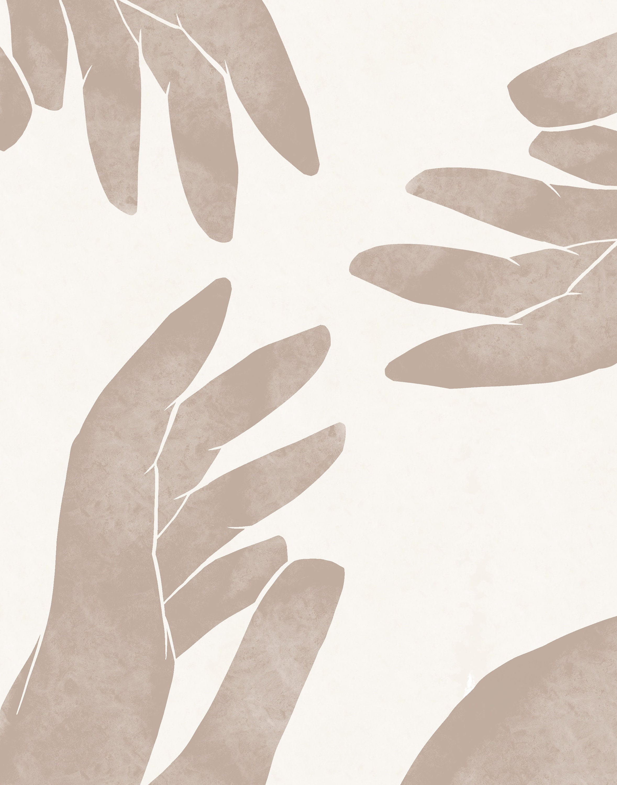 Abstract Hand Illustration Printable Wall Art Modern Wall | Etsy