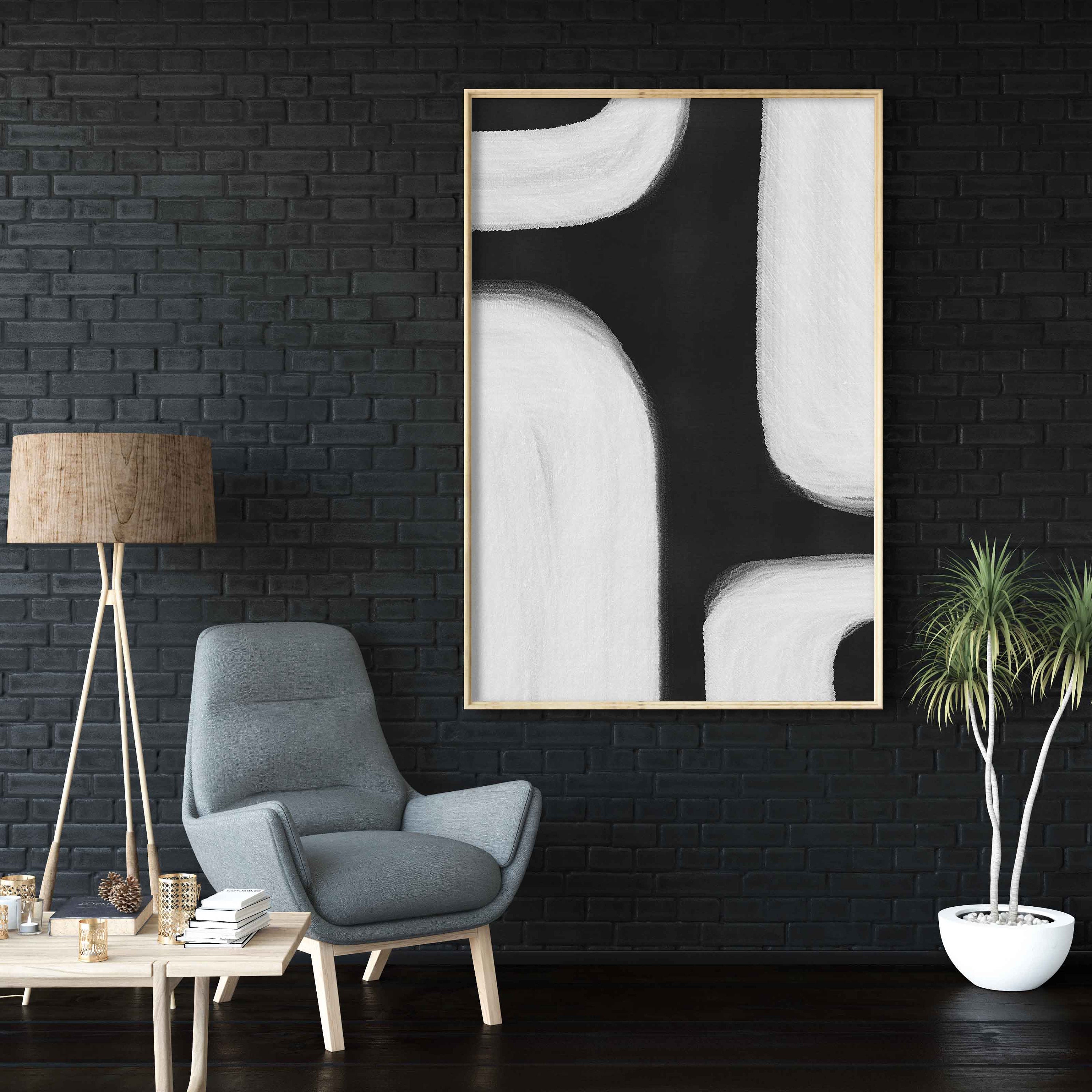 Abstract One Line Painting Printable Wall Art Abstract Fine - Etsy