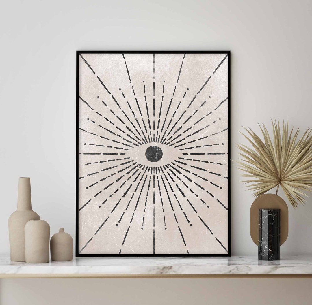 All Seeing Eye Poster Printable Wall Art Abstract Sun Print - Etsy