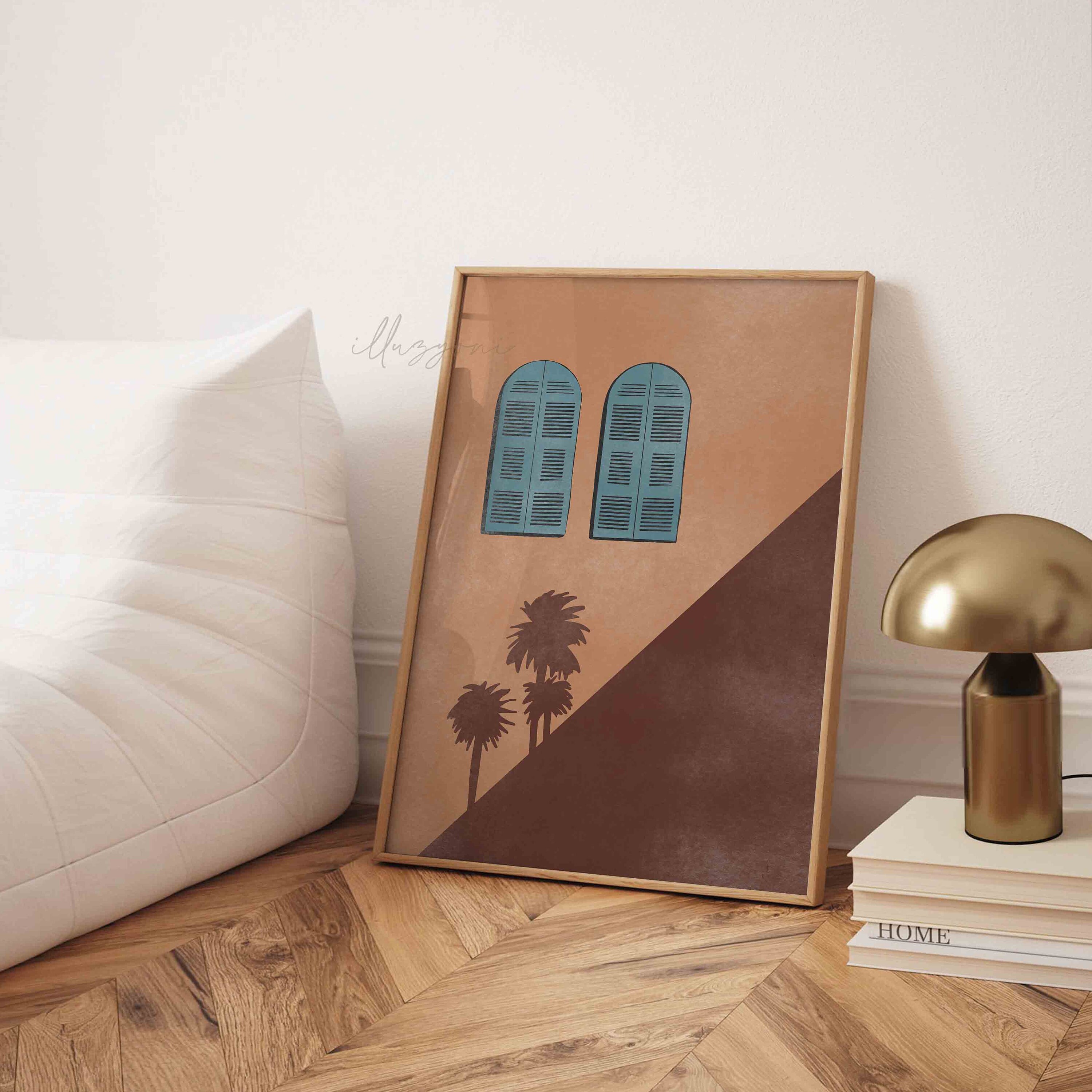 Abstract Terracotta Architecture Poster, Printable Wall Art, Moroccan ...