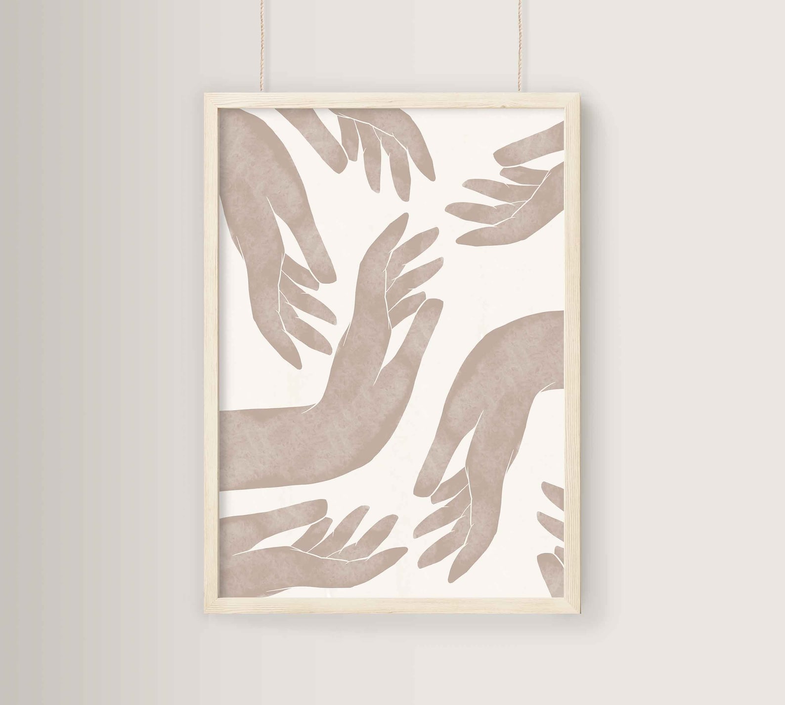 Abstract Hand Illustration Printable Wall Art Modern Wall | Etsy