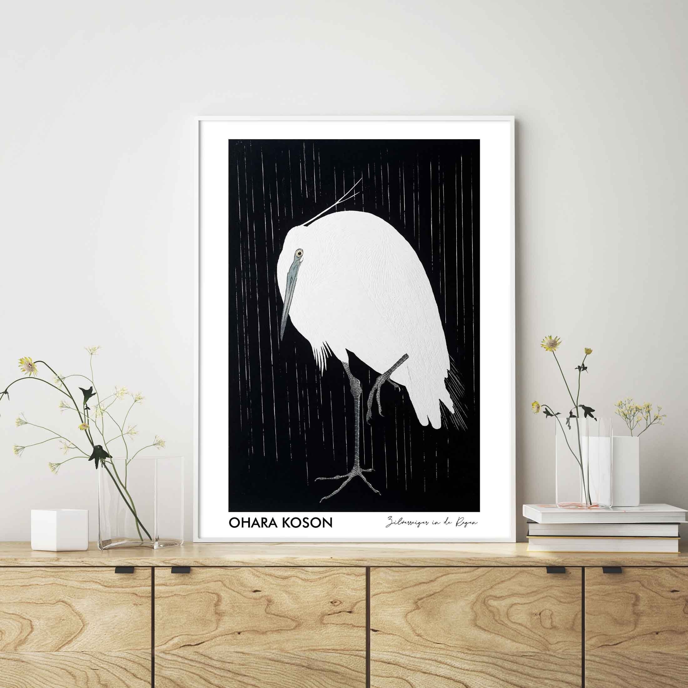 Vintage Poster Stork Poster Ohara Koson Print Exhibition - Etsy