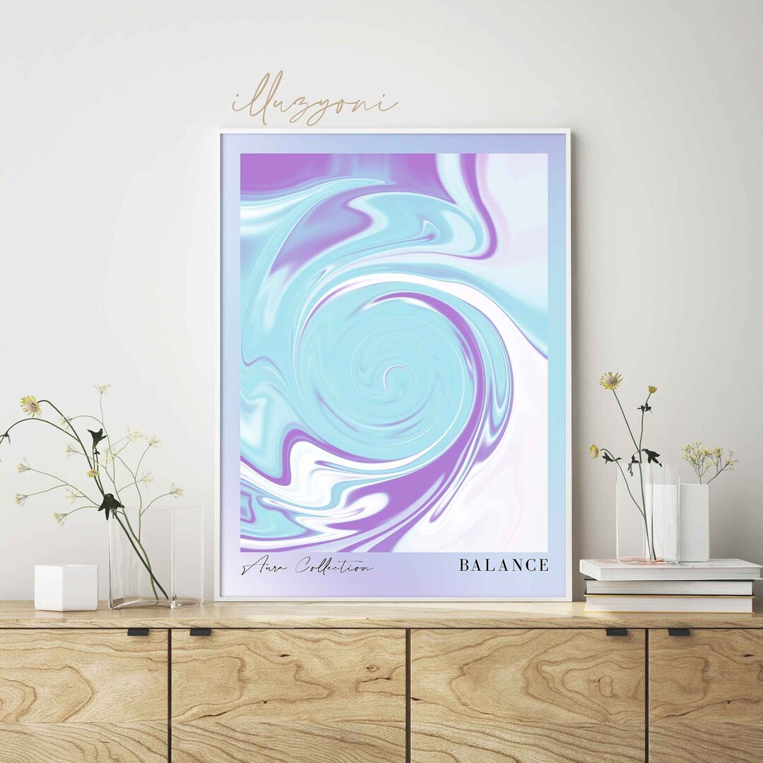 Aura Poster Balance Print Spiritual Poster Angel Energy - Etsy