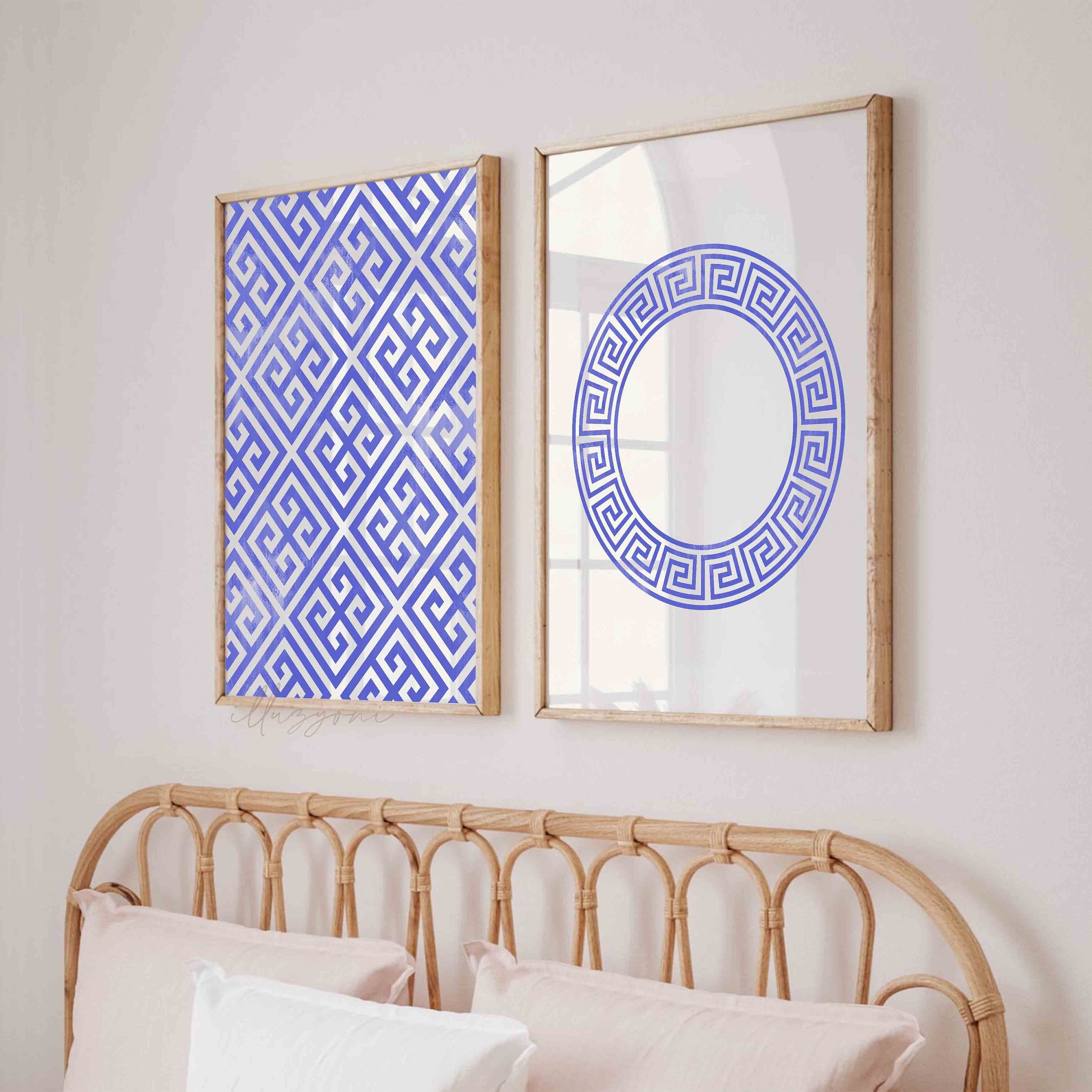 Greek Style Poster, Set of 2, Printable Wall Art, Abstract Greek ...