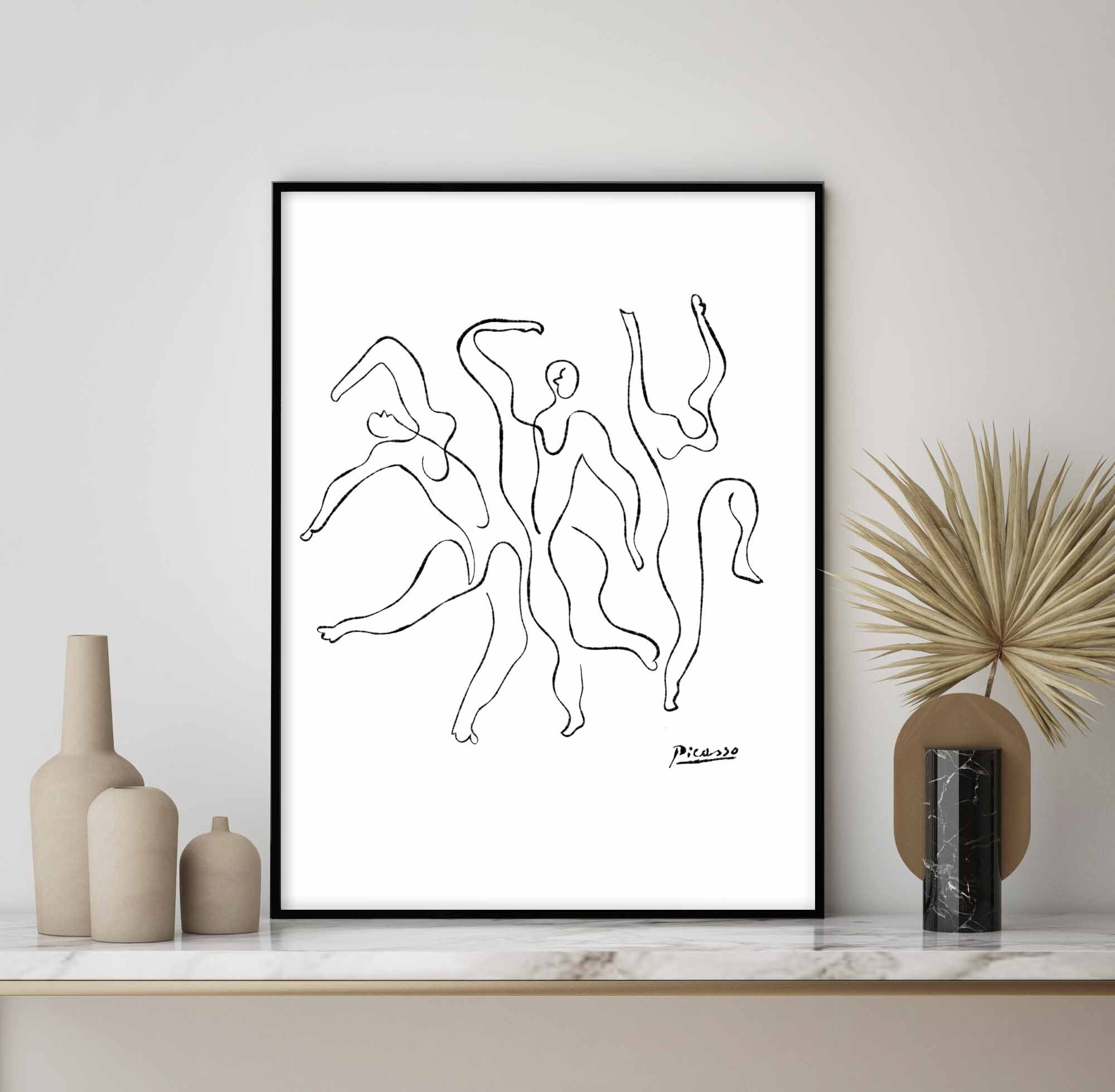 Picasso Poster Picasso Dance Figures One Line Art Modern | Etsy