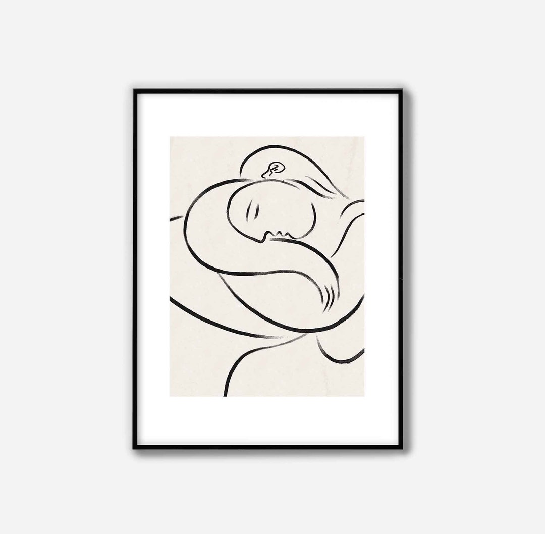 Picasso One Line Drawing Printable Wall Art Picasso Art - Etsy
