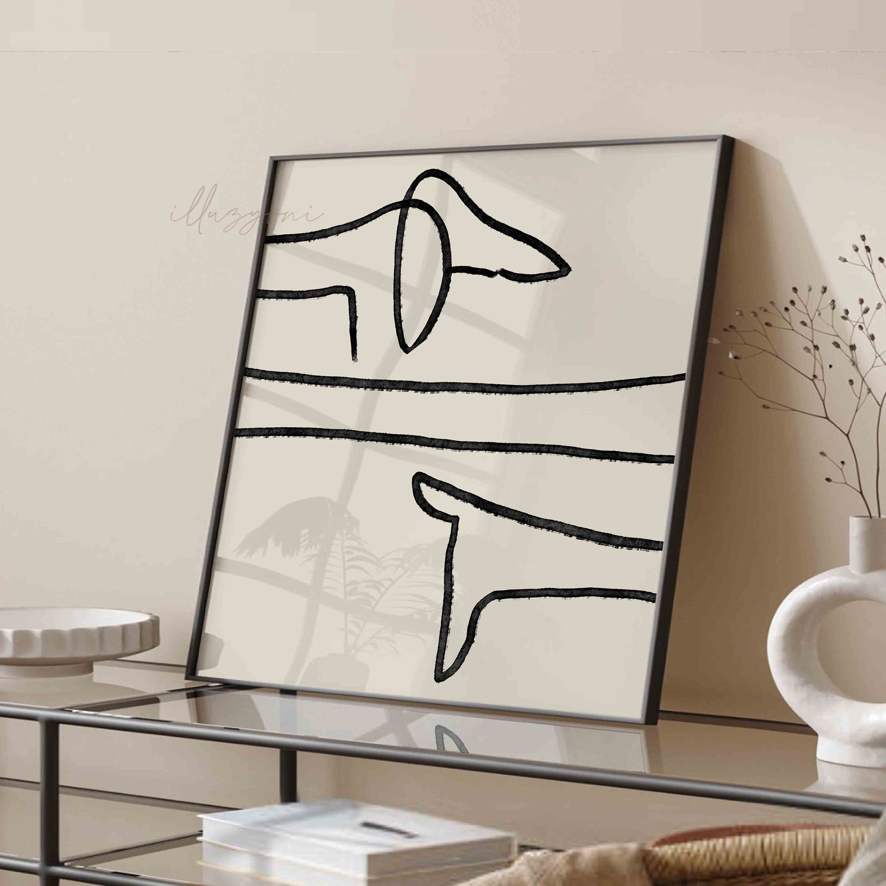 Picasso One Line Drawing, One Line Sketch, Printable Wall Art, Picasso ...