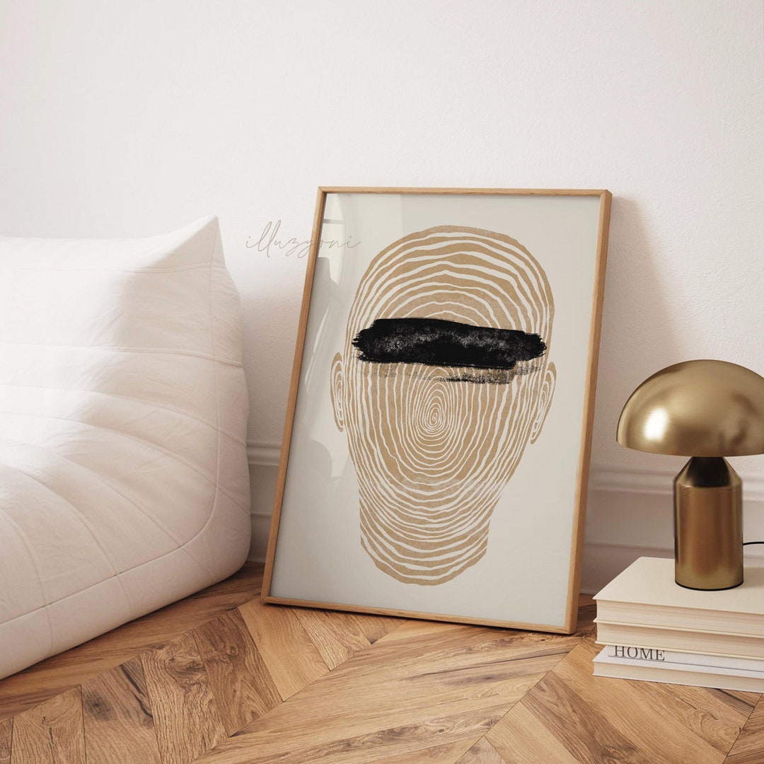 Abstract Head Drawing, Printable Wall Art, Minimal Trendy Print, Museum ...