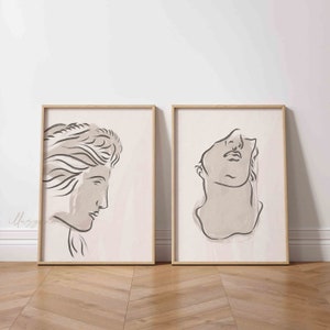 Greek Style Poster Set of 2, Printable Wall Art, God and Goddess ...