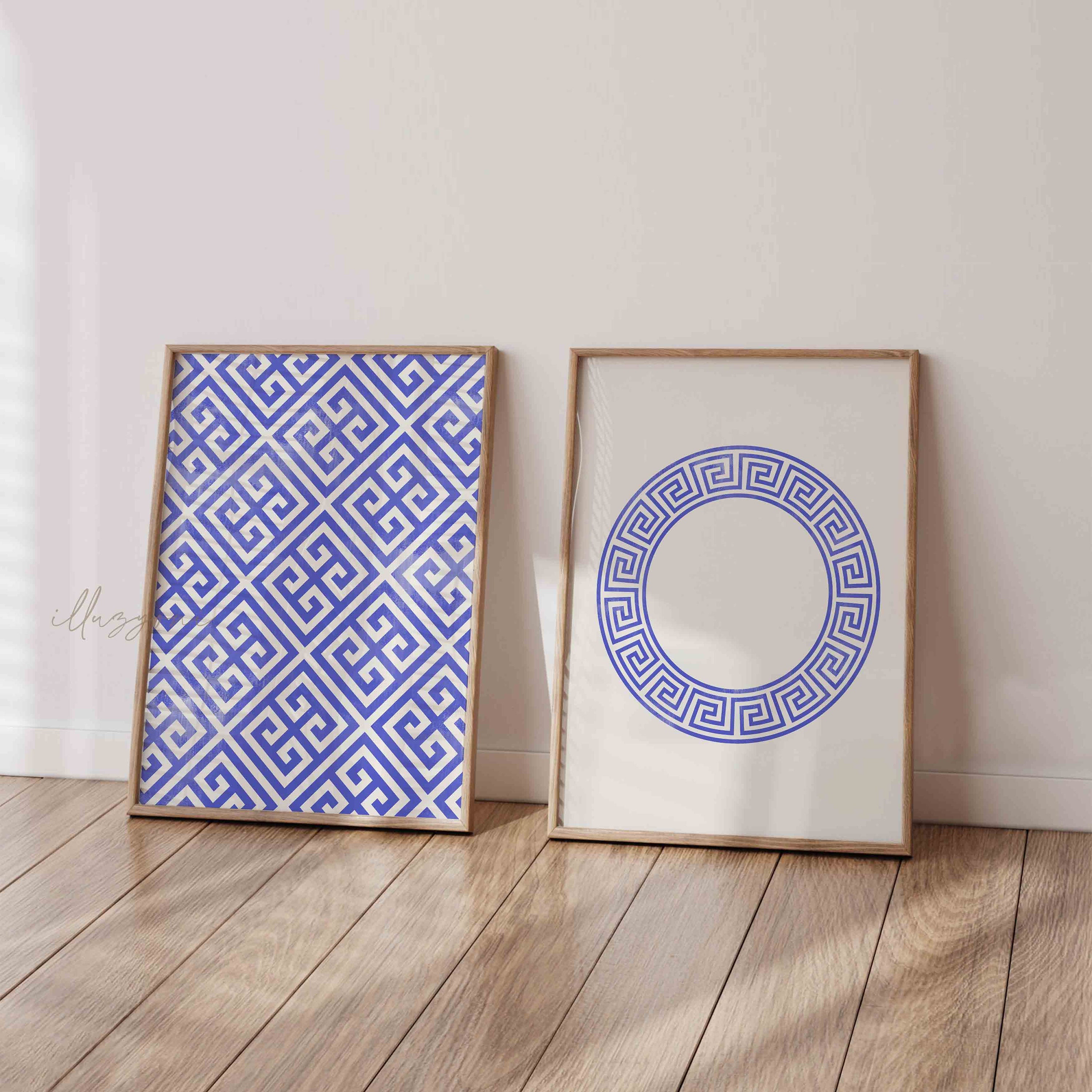 Greek Style Poster, Set of 2, Printable Wall Art, Abstract Greek ...