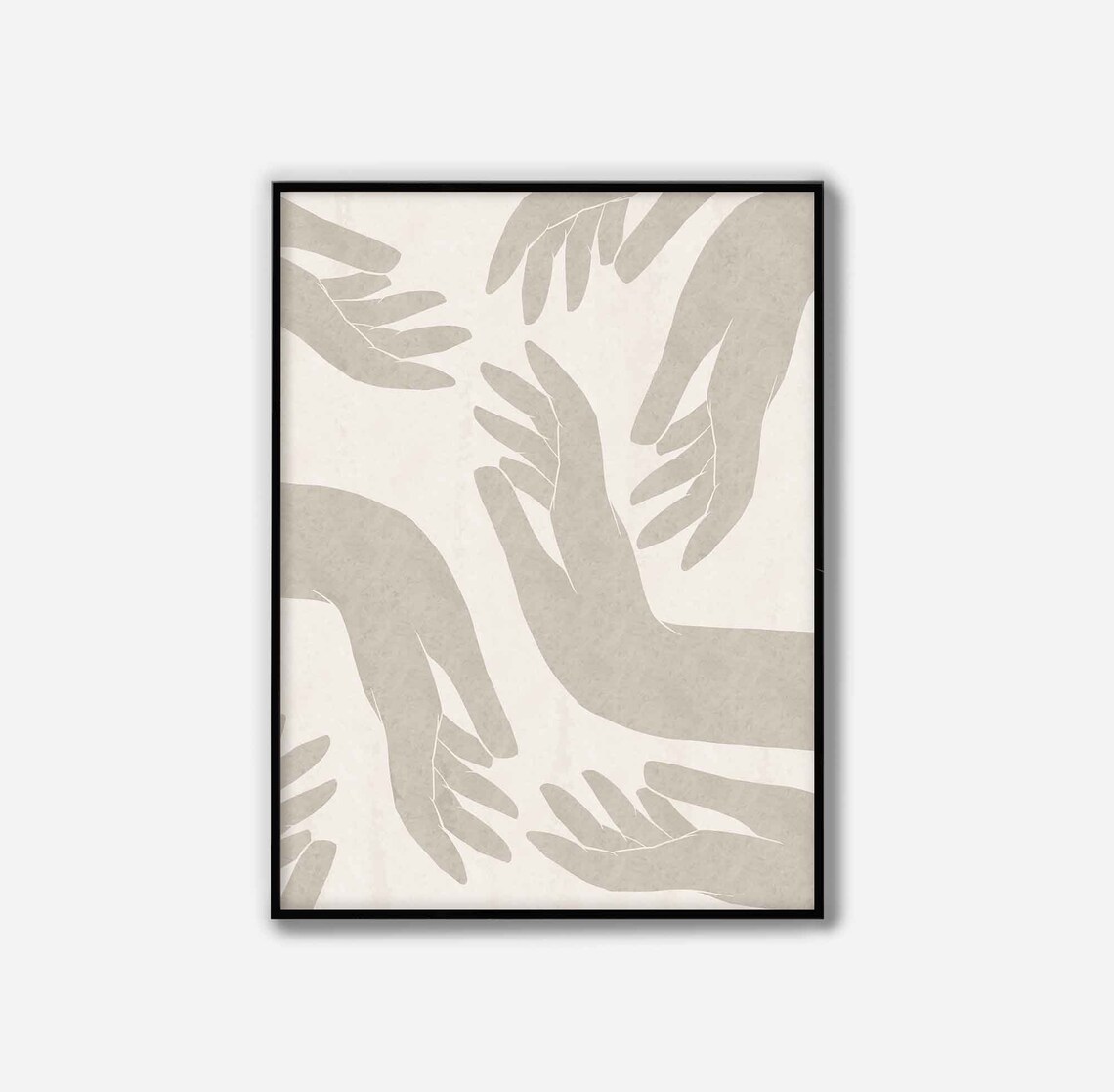 Abstract Hand Illustration Printable Wall Art Modern Wall | Etsy