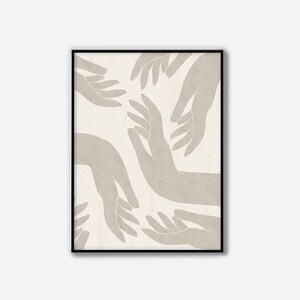 Abstract Hand Illustration Printable Wall Art Modern Wall - Etsy