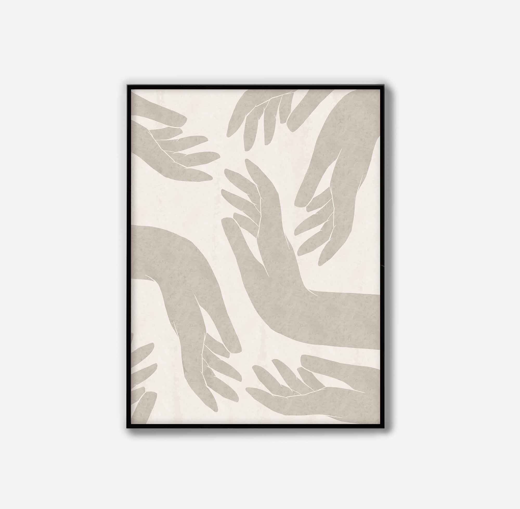 Abstract Hand Illustration Printable Wall Art Modern Wall - Etsy