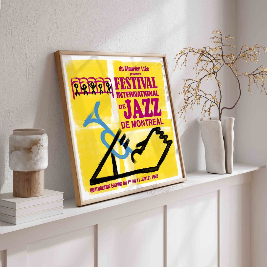 Abstract Jazz Music Poster, Printable Wall Art, Vintage Jazz Print ...