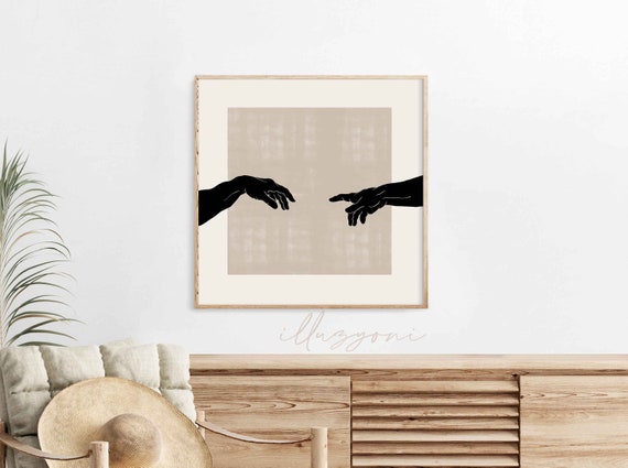 The Creation of Adam Hands Printable Wall Art Michelangelo - Etsy