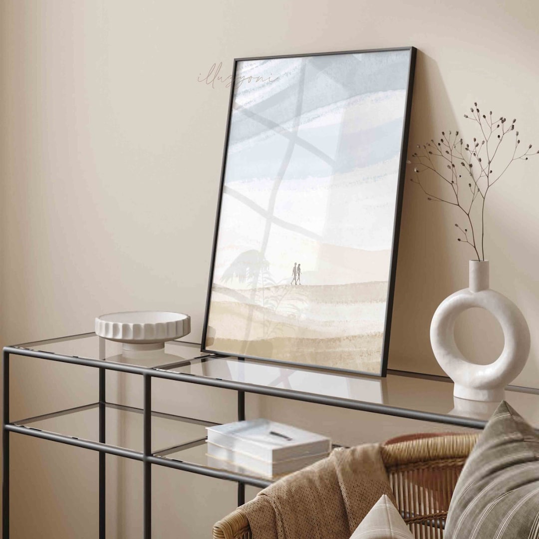 Abstract Two People Print Boho Wall Art Landscape Print - Etsy