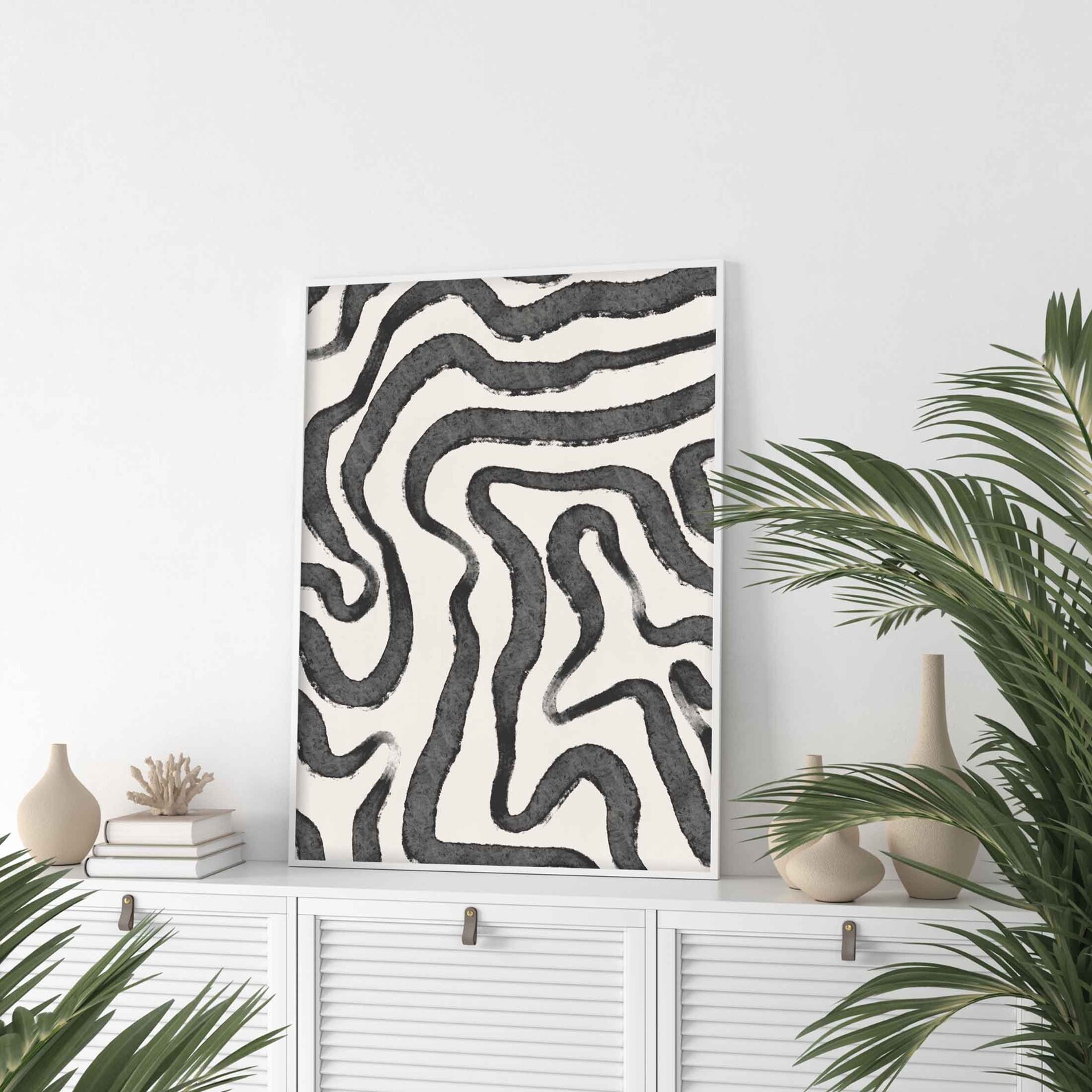 Abstract Line Painting Printable Wall Art One Line Drawing - Etsy