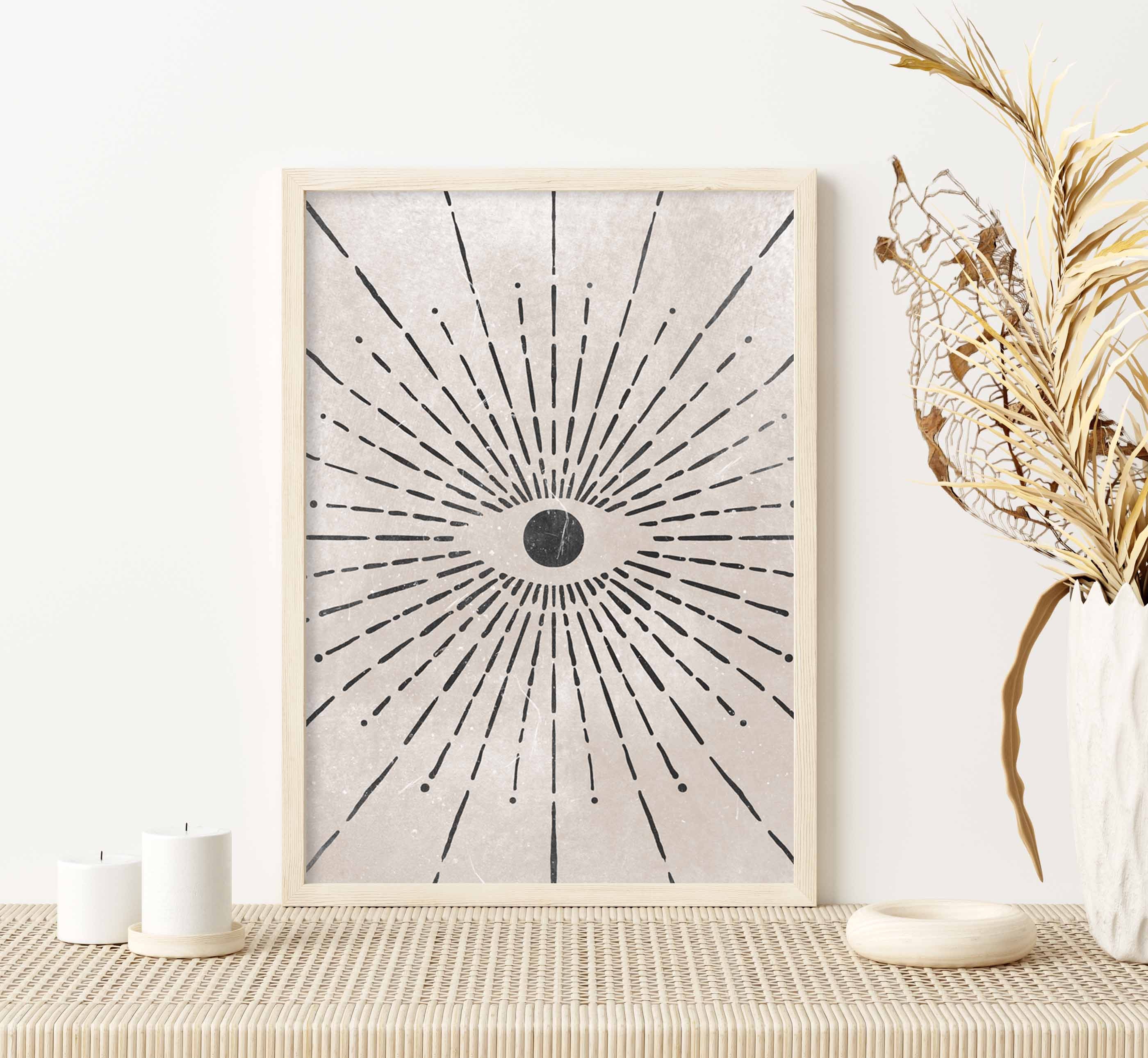 All Seeing Eye Poster Printable Wall Art Abstract Sun Print - Etsy