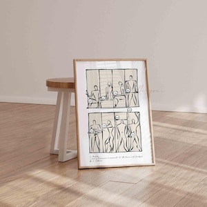 Le Corbusier Drawing, Vintage Poster, Printable Wall Art, Exhibition ...