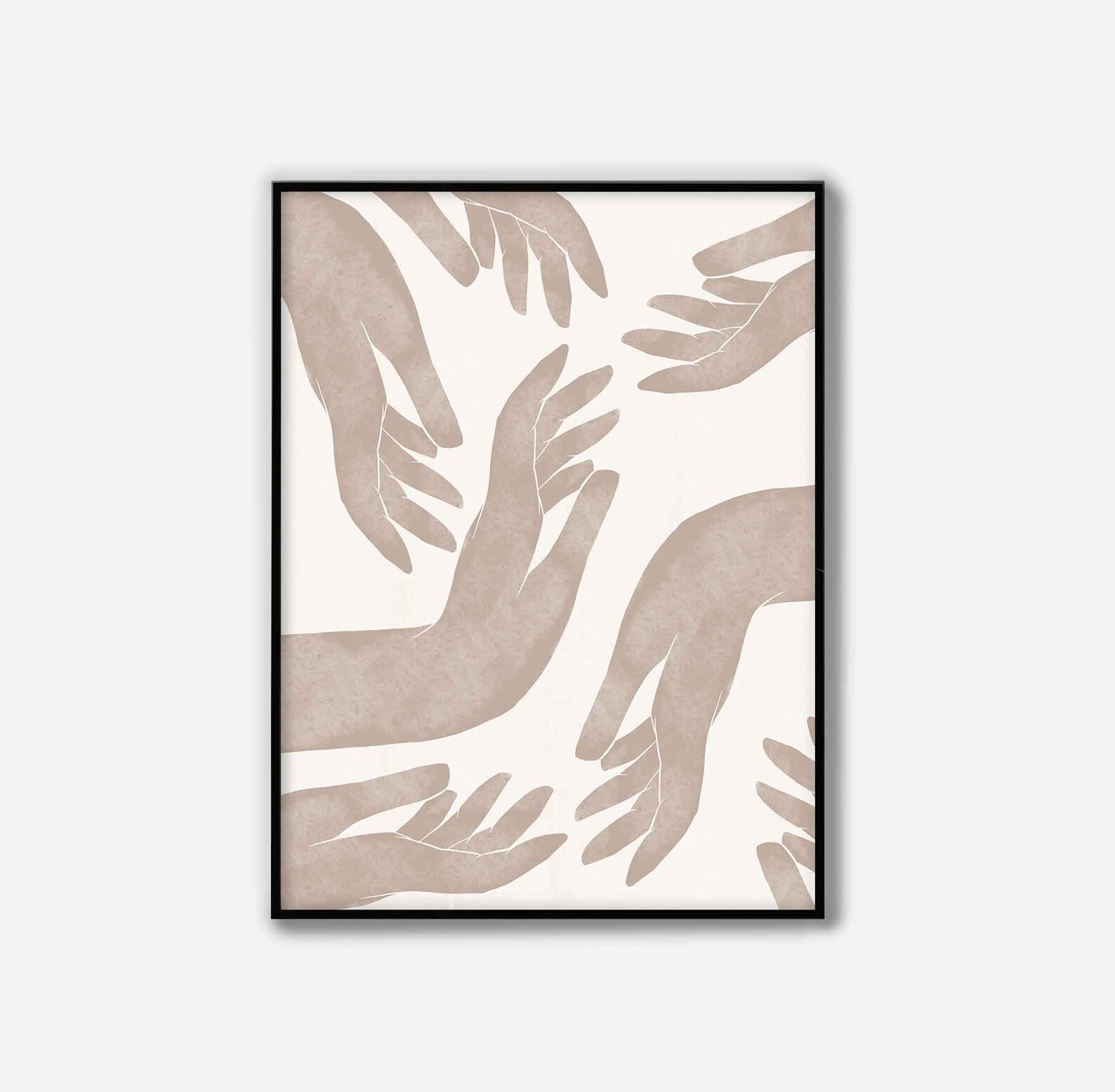 Abstract Hand Illustration Printable Wall Art Modern Wall | Etsy